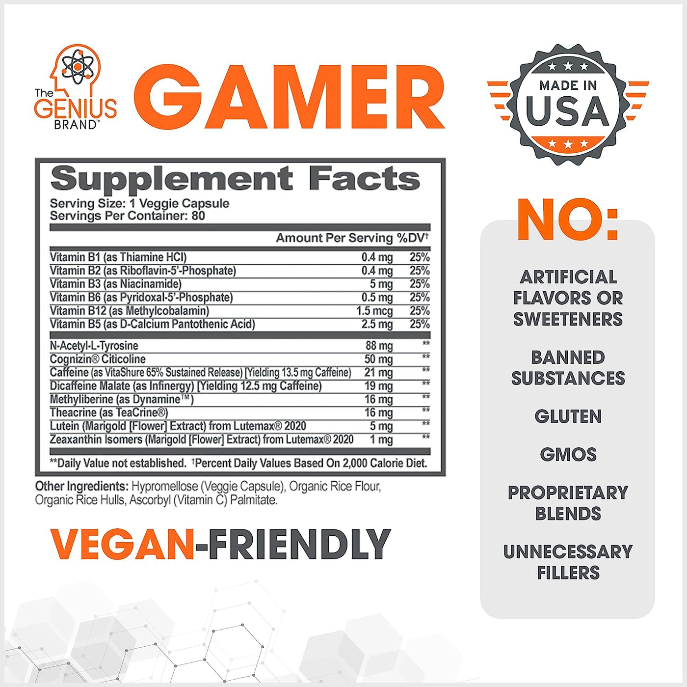 Genius Gamer - Elite Gaming Formula for Focus, Energy & Motivation