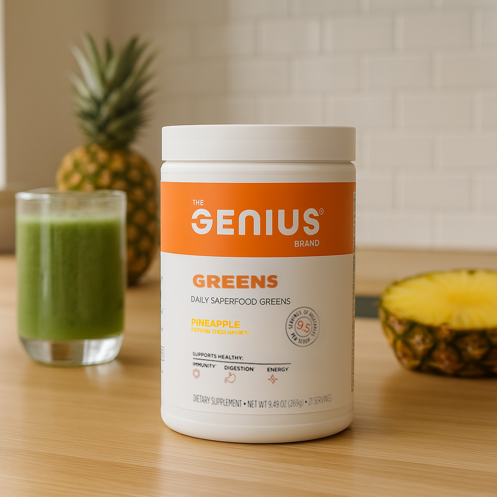 Genius Daily Superfood Greens | Pineapple Superfood Blend – The Genius ...