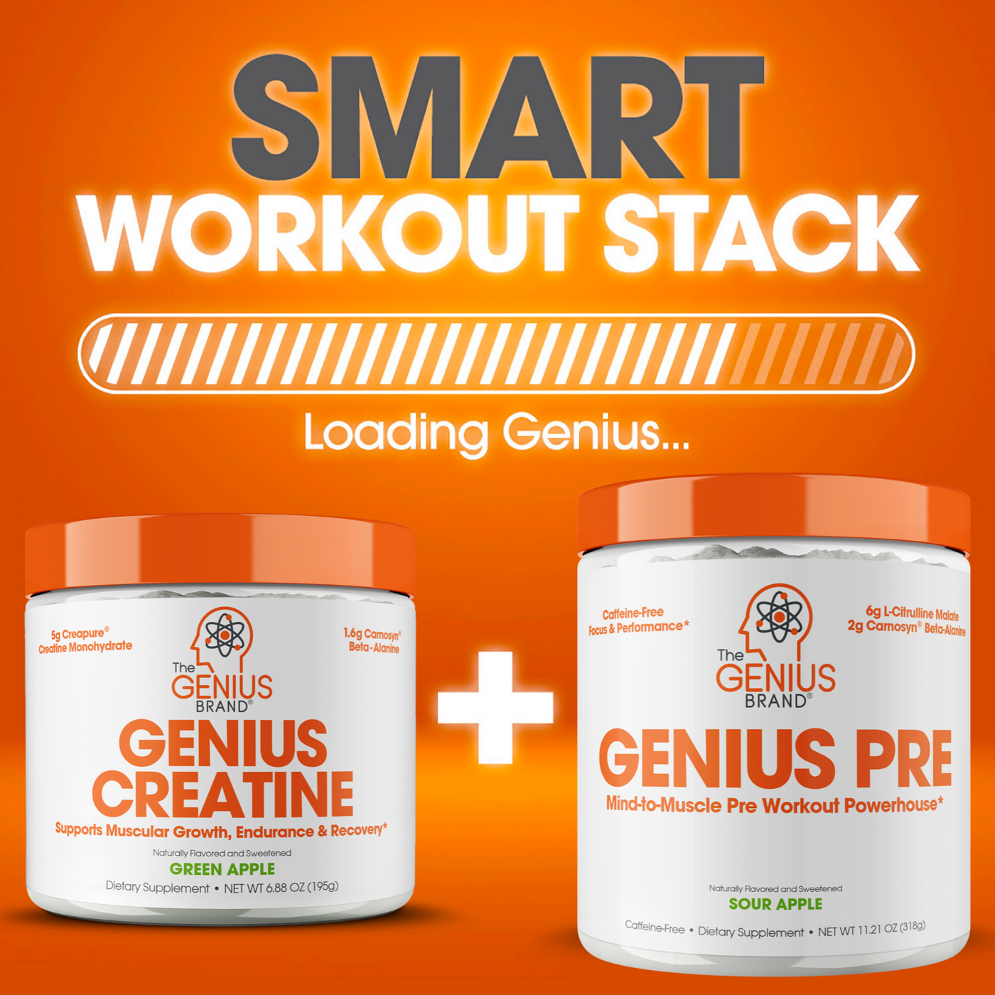 Genius Creatine w/ Creapure - Optimize Workouts for Strength & Endurance
