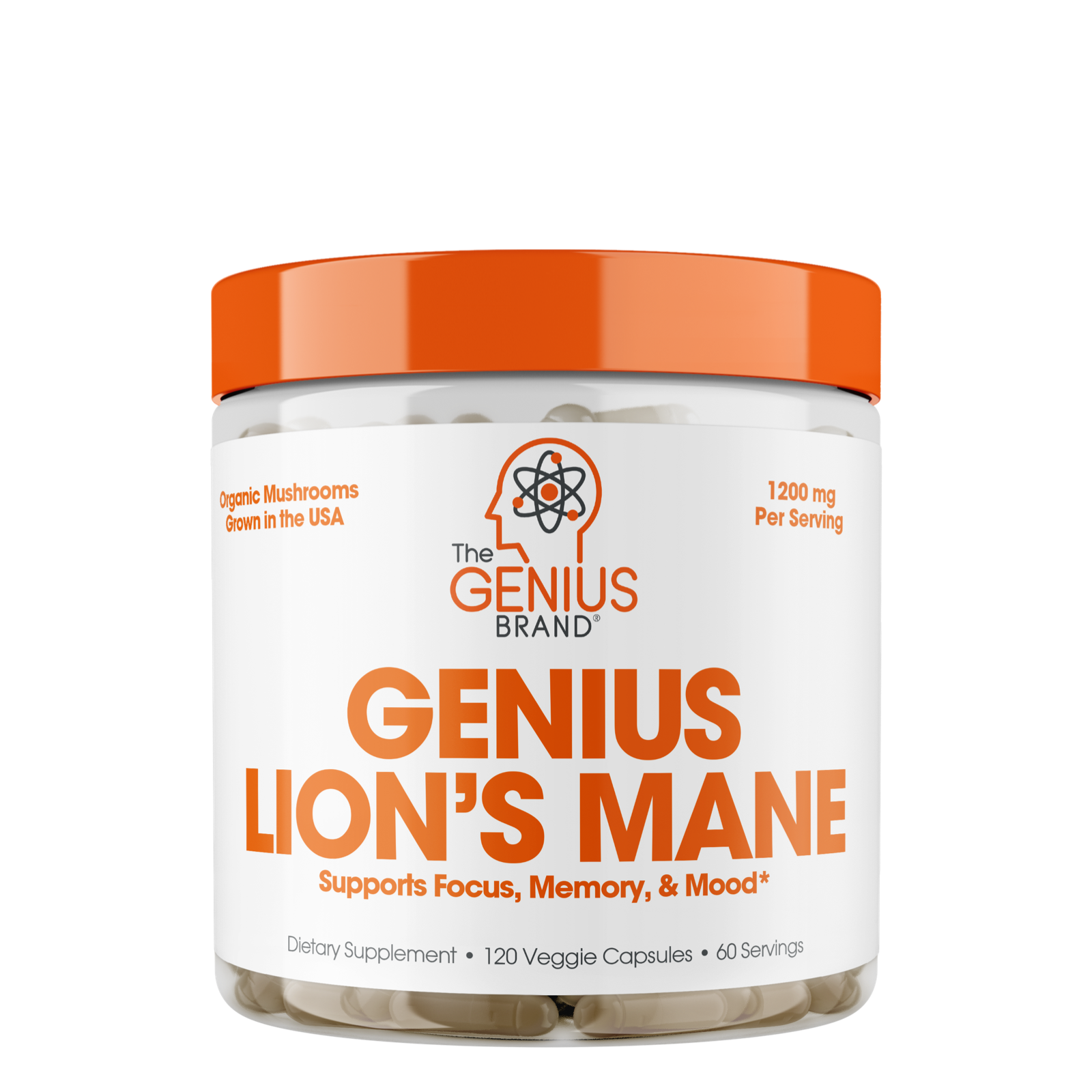 Genius Lion's Mane - Premium Mushroom Supplement for Focus & Memory