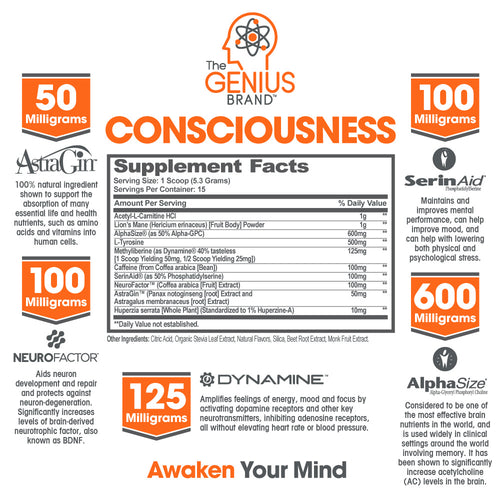 Genius Consciousness - Premium Nootropic Drink for Energy & Mental ...