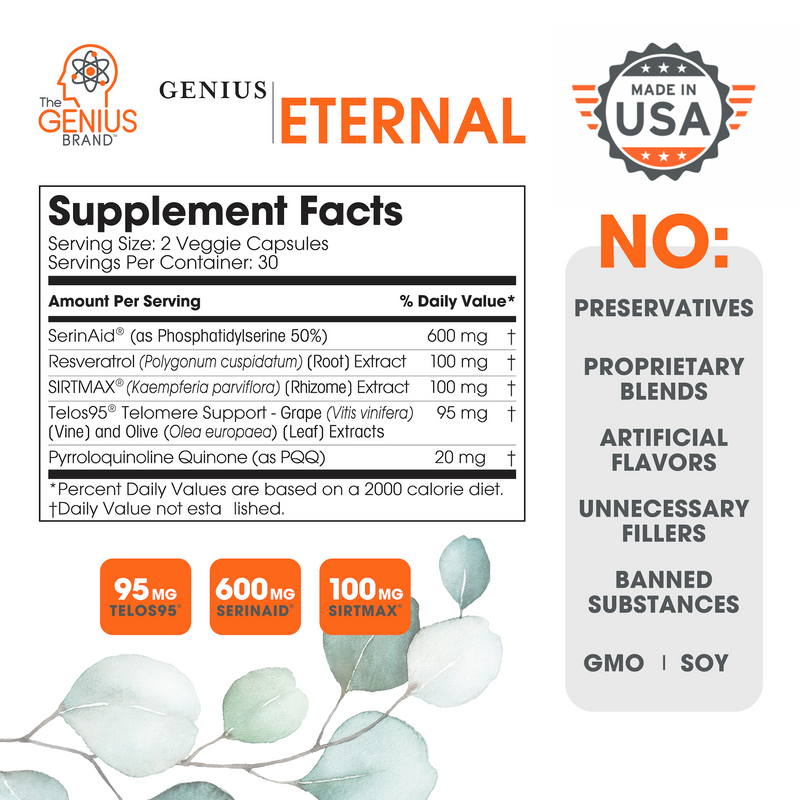 Genius Eternal - Advanced Anti-Aging Formula with SerinAid & Telos95